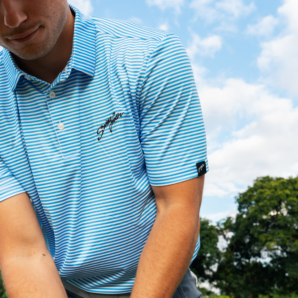 Striped Golf Polo | Swingwear Golf Apparel & Accessories